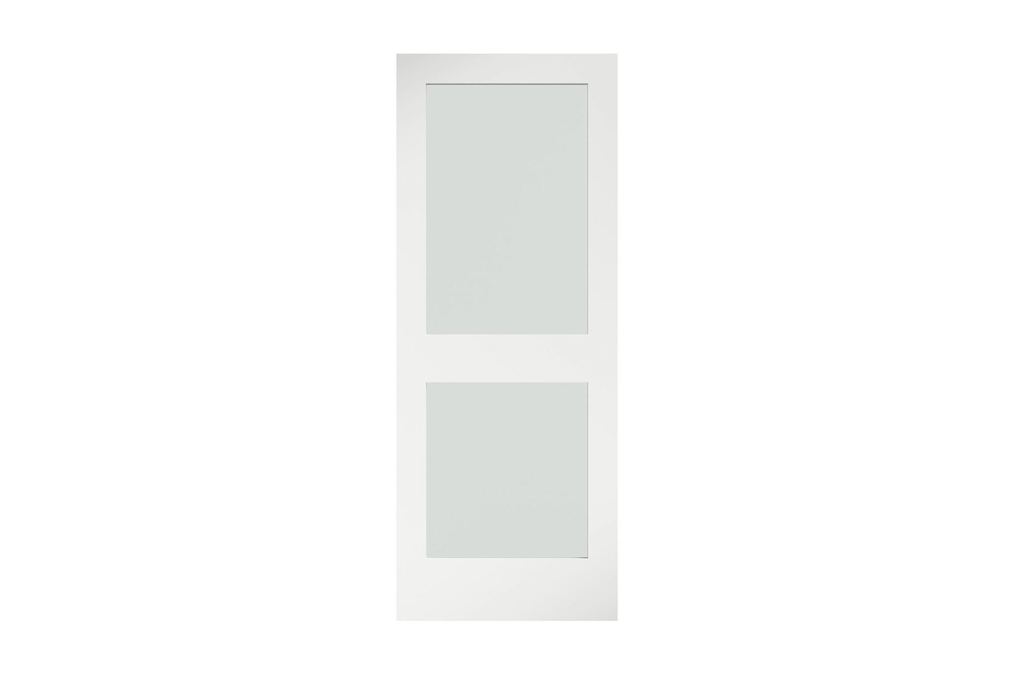2 Lite Shaker Primed with Frosted Glass - Eight Doors